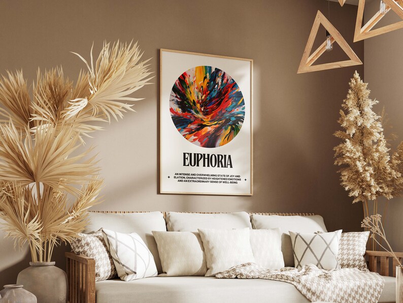 Euphoria Abstract Digital Poster • Emotions Series • Description of ...