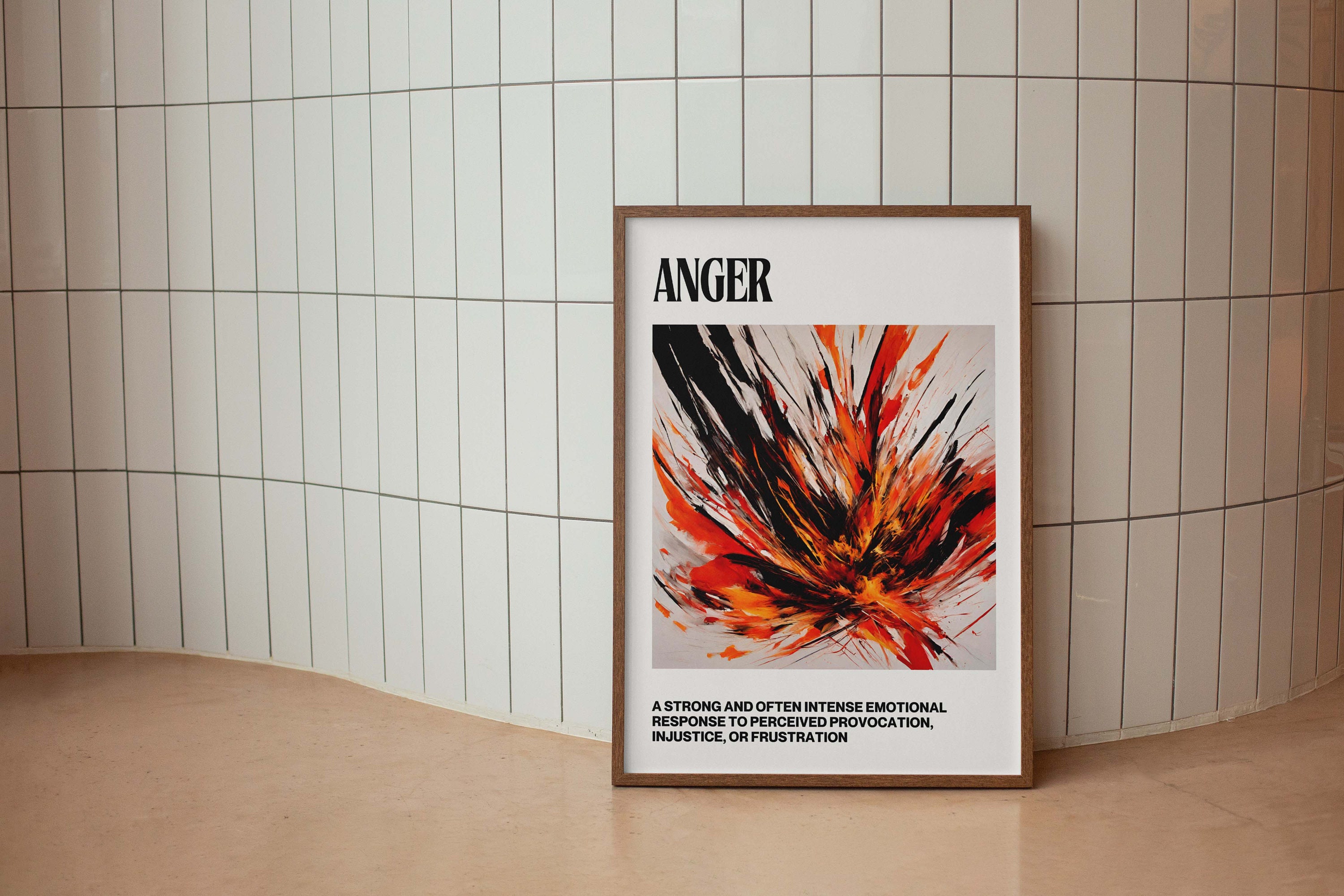Anger Poster Emotions Abstract Wall Art Series Perfect for Psychology ...