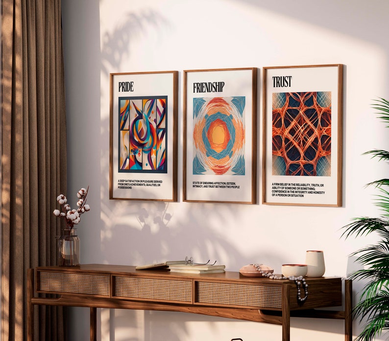 Emotions of Connection Trio Art Prints • Pride, Friendship, Trust ...