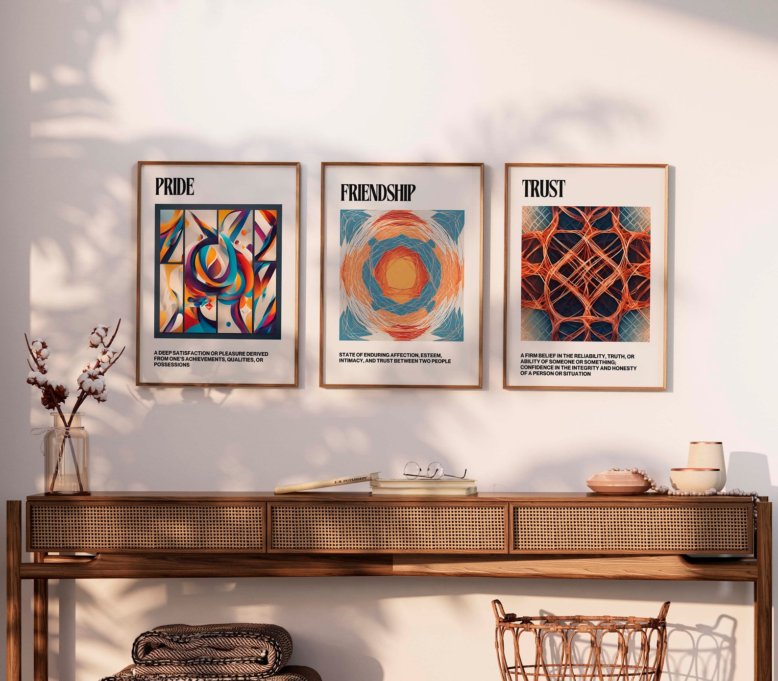 Emotions of Connection Trio Art Prints • Pride, Friendship, Trust ...