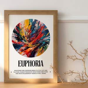 Euphoria Abstract Digital Poster • Emotions Series • Description of ...