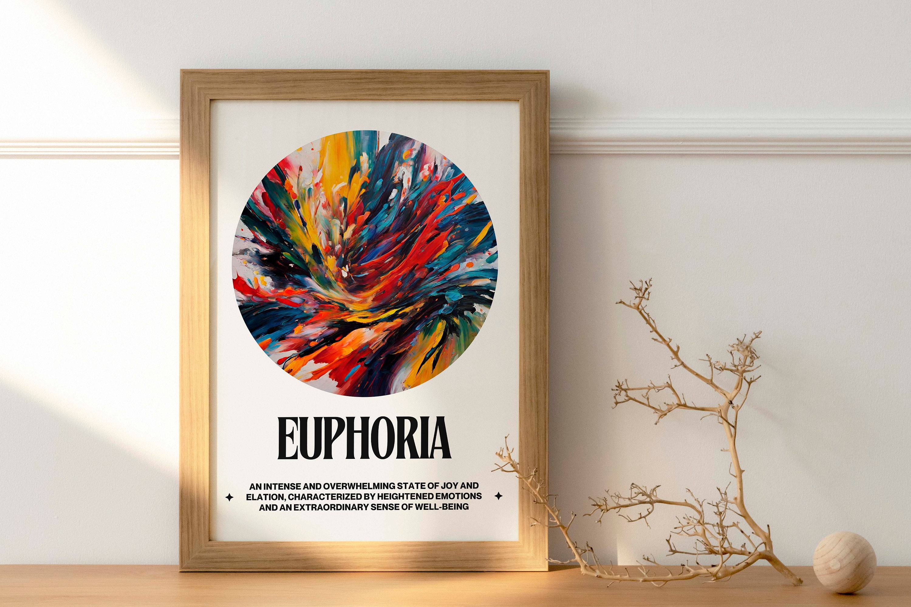 Euphoria Abstract Digital Poster • Emotions Series • Description of ...