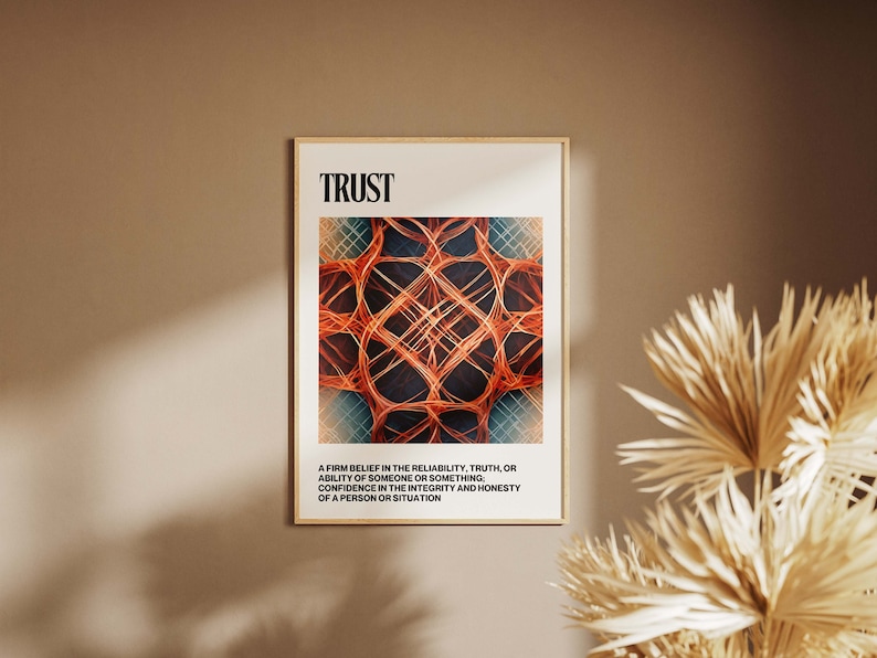 Trust Digital Abstract Poster for Psychology Lovers - Office and ...