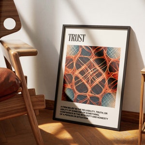 Trust Digital Abstract Poster for Psychology Lovers - Office and ...