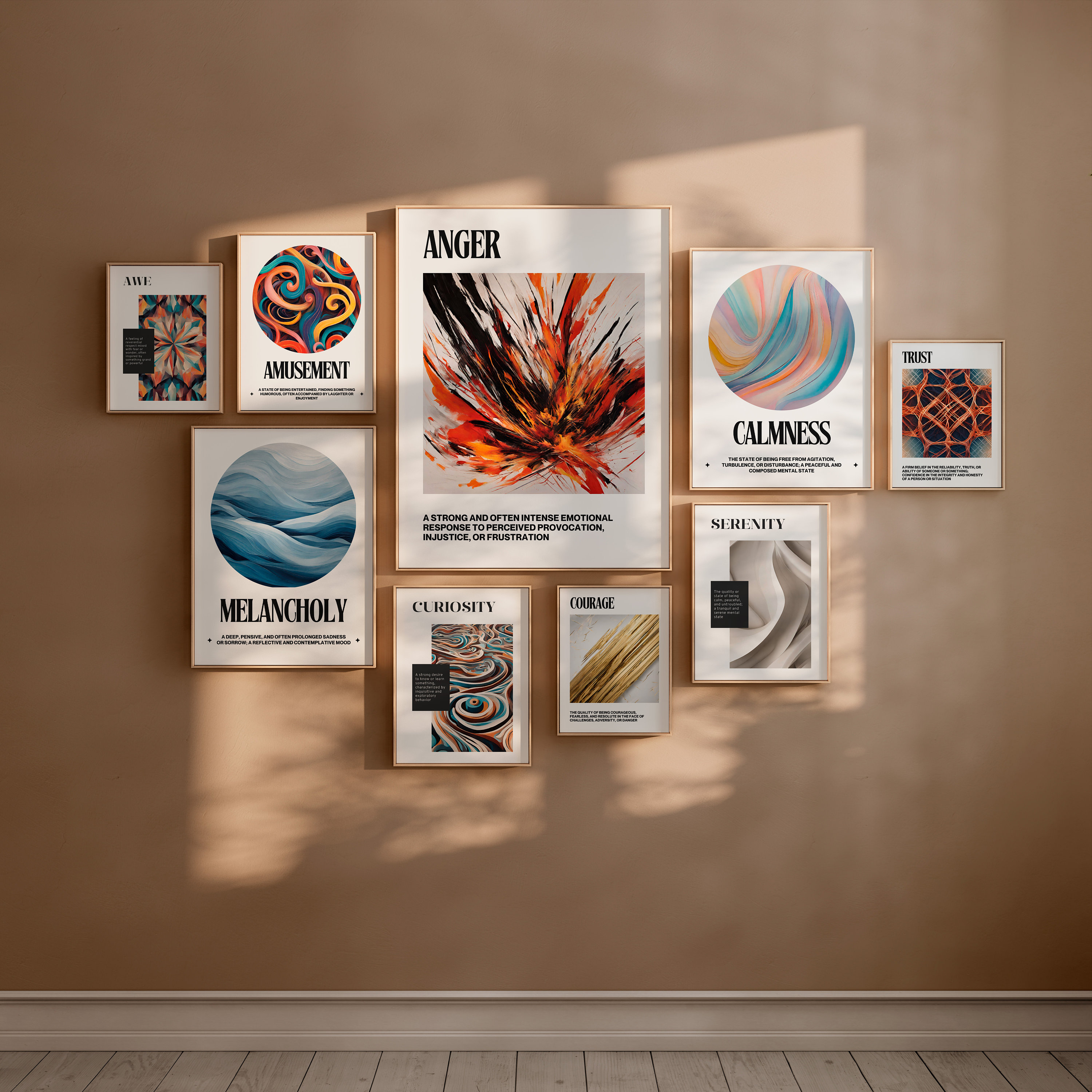 Anger Poster • Emotions Abstract Wall Art Series • Perfect for ...