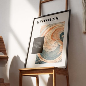 Kindness Poster for Emotional Decor • Modern Psychology Inspired ...