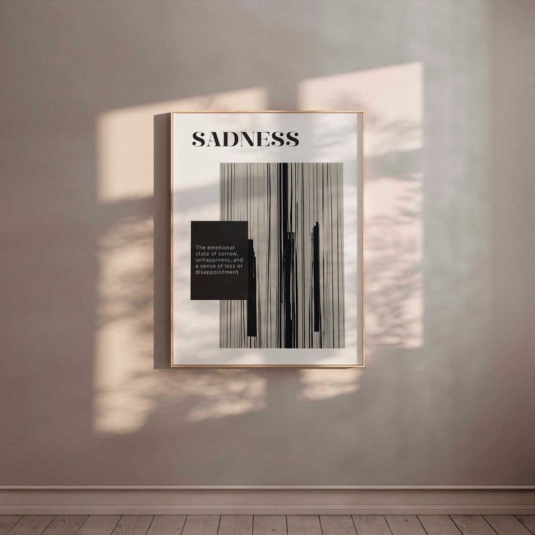 Discover the Depths of Sadness: Digital Abstract Emotion Poster for ...