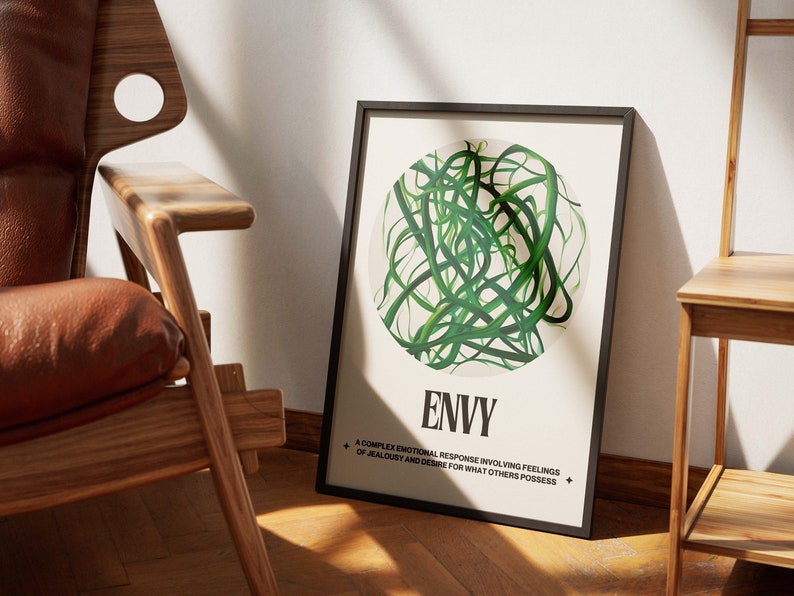 Envy in Abstract • Emotions Poster Series • Description of Envy ...