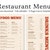 Restaurant Menu Landscape One Page, Fully Customizable Canva Template ...
