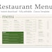 Restaurant Menu - Landscape One Page, Fully Customizable Canva Template ...