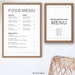 Restaurant Menu Template, Menu Portrait Mode, Customizable Canva Menu ...