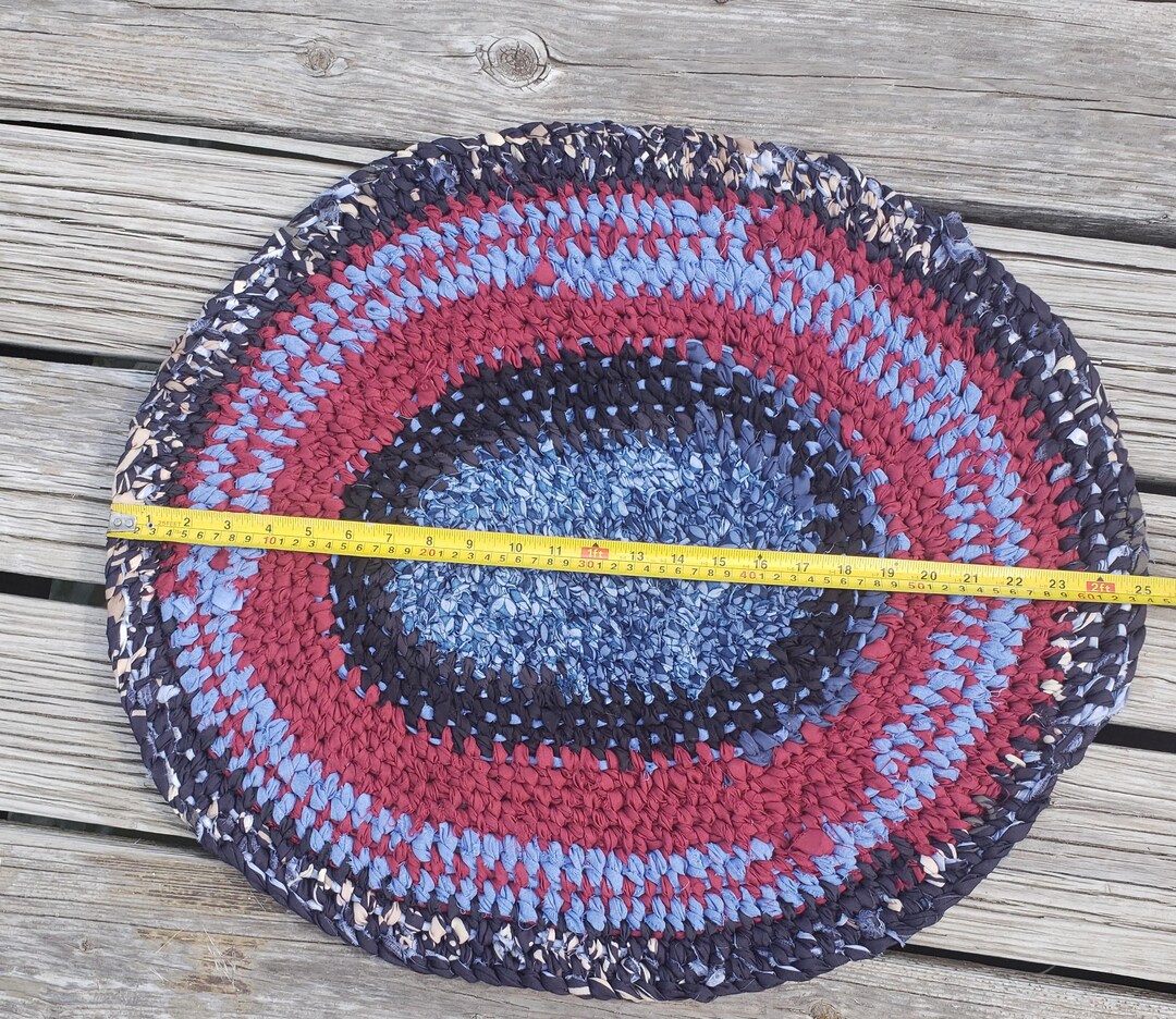 10 - Handmade Amish Style Rag Rug. 25 X 21 - Etsy