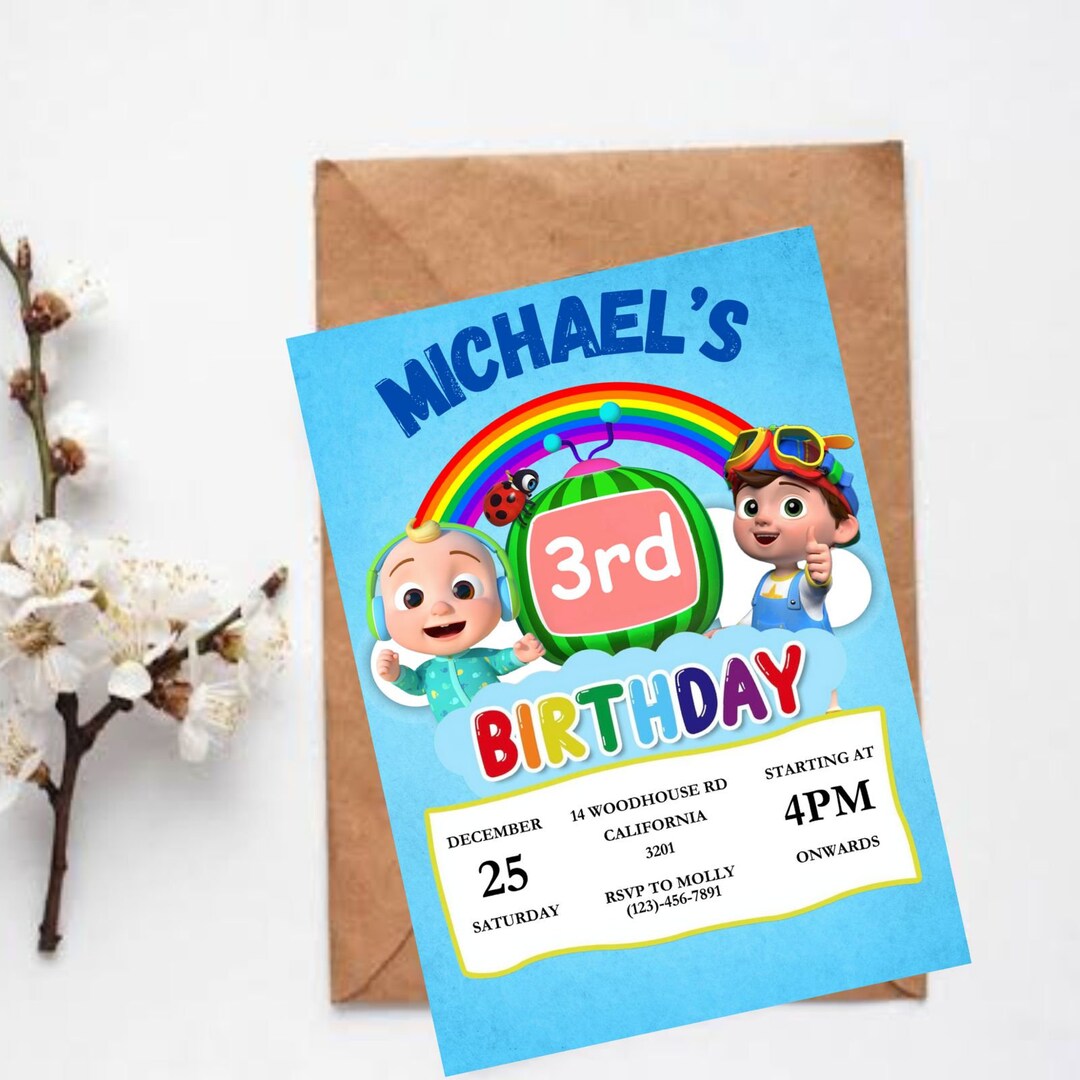 Editable Birthday Invitation Birthday Invitations Template Etsy