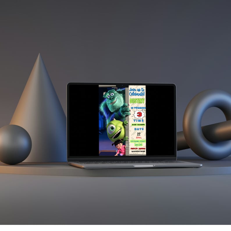 Editable Monster Inc Birthday Invitation, Monsters University Party ...