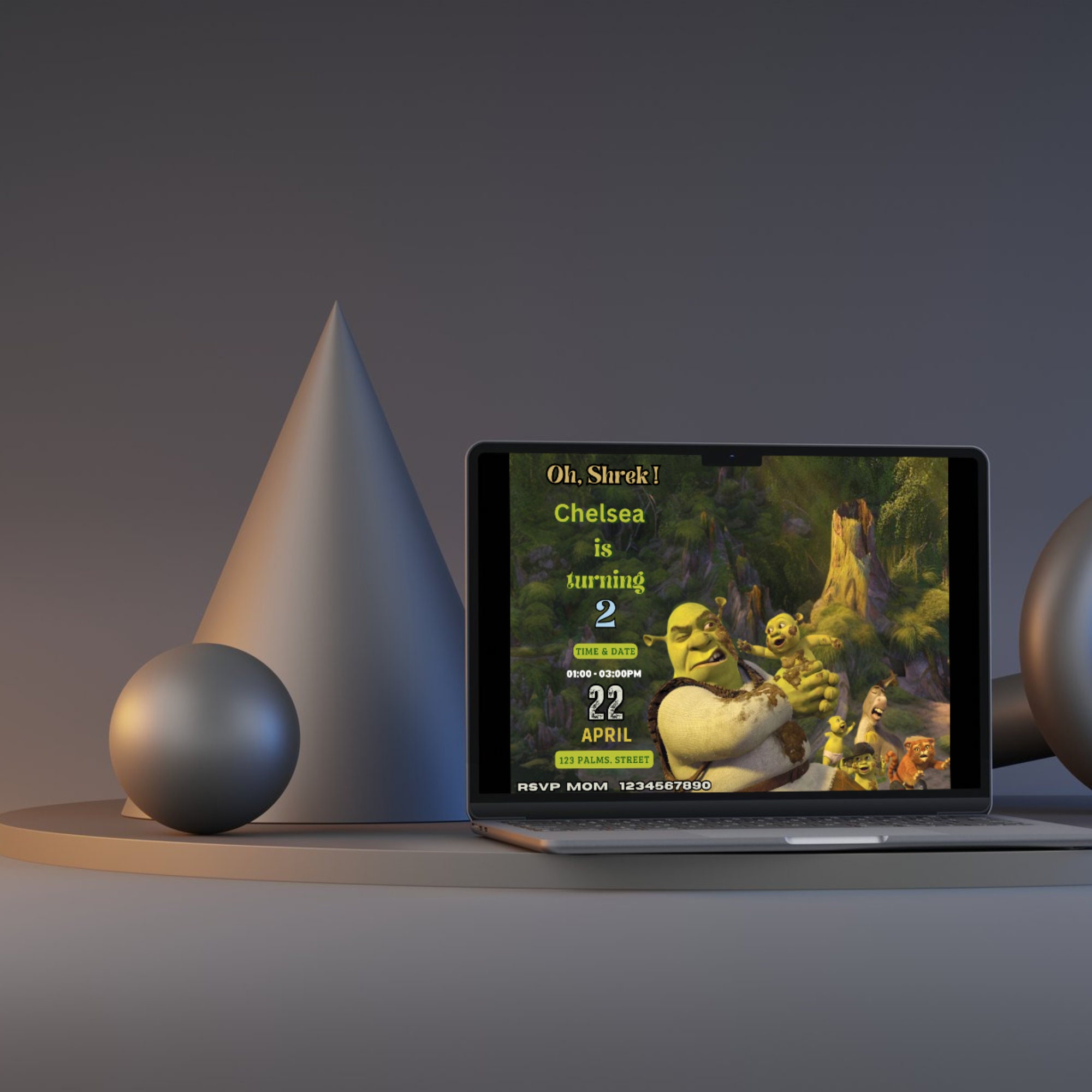 Editable Shrek Party Invitation, Shrek Evite, Shrek Party, Shrek ...