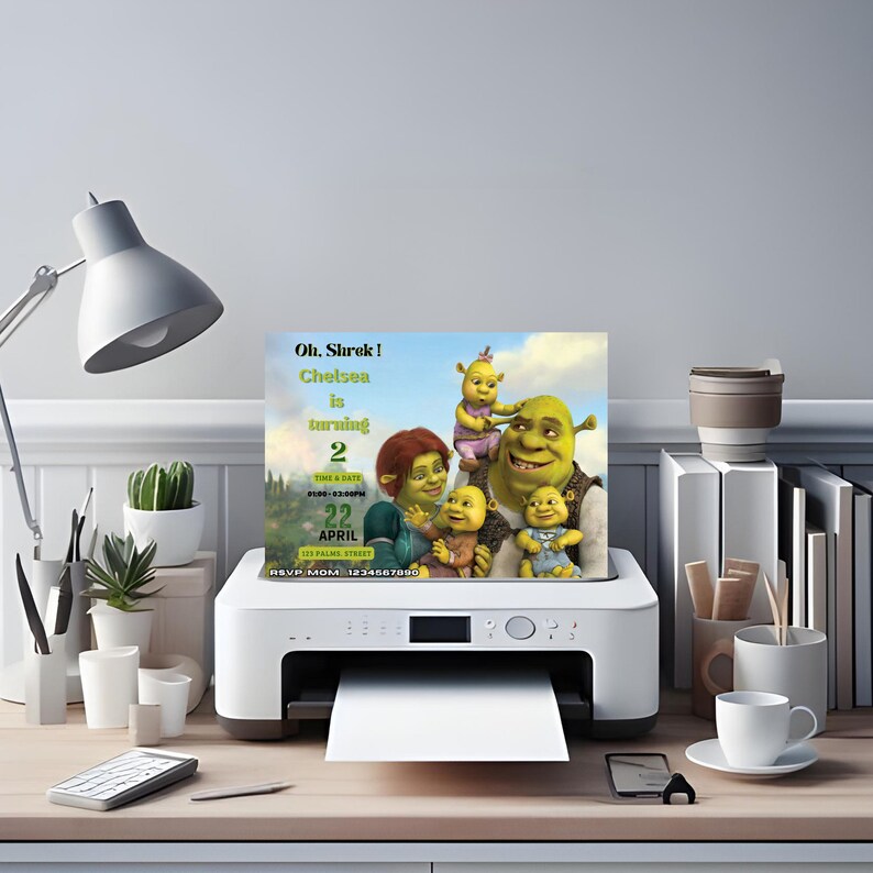 Invitación de cumpleaños de Shrek, Princesa Fiona eVite, Shrek Babies ...