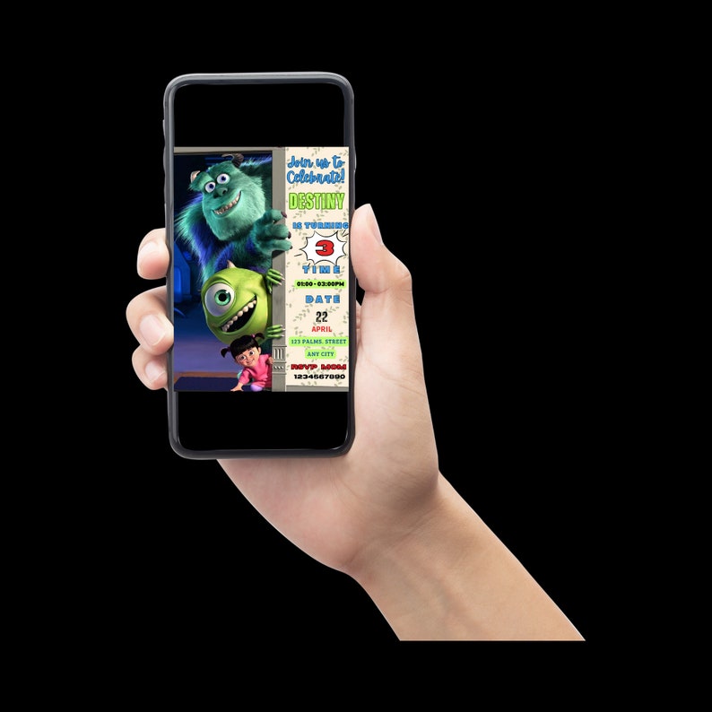 Editable Monster Inc Birthday Invitation, Monsters University Party ...