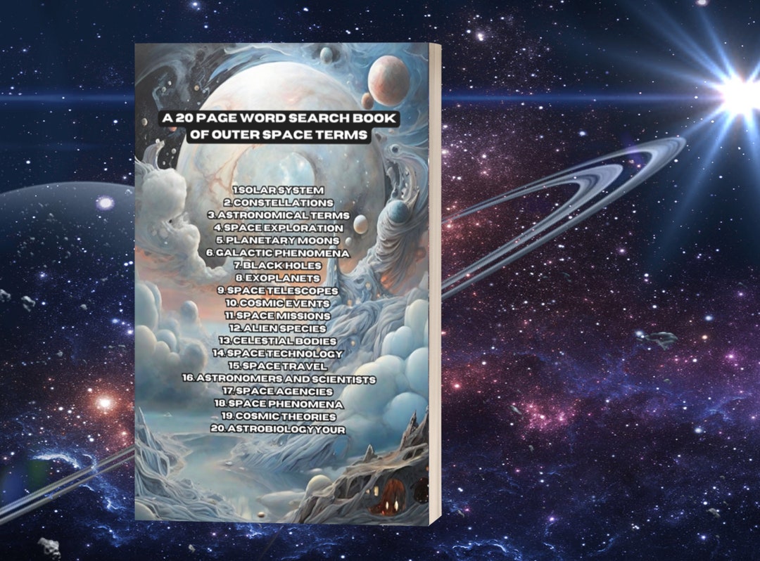 A 20 Page Word Search Book of Outer Space - Etsy