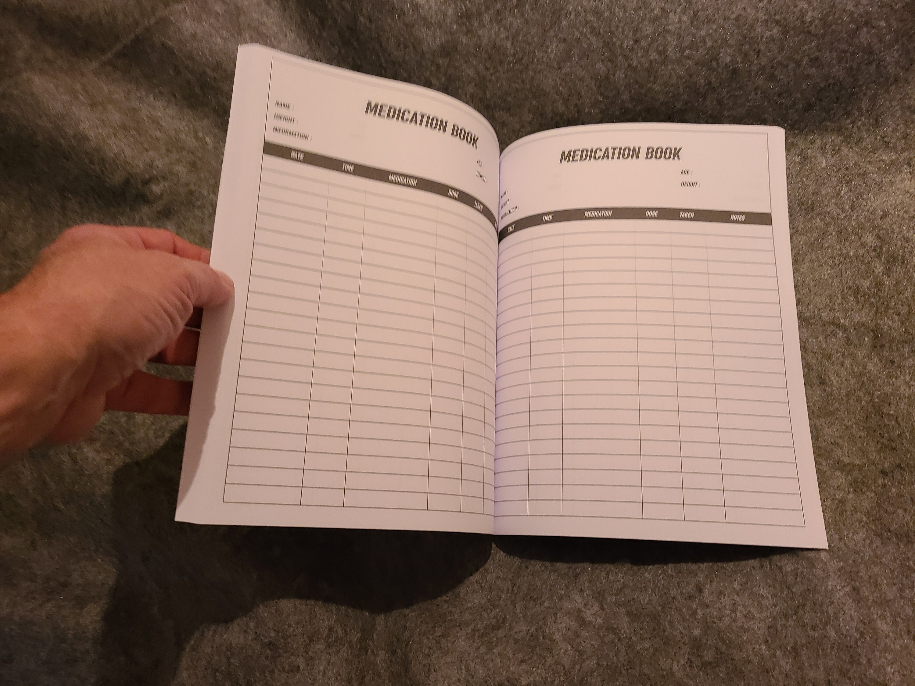 Medication Log Book - Etsy