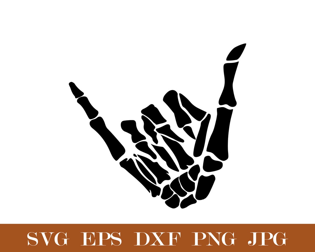 Skeleton Shaka Sign Skeleton Hand Instant Download SVG PNG - Etsy