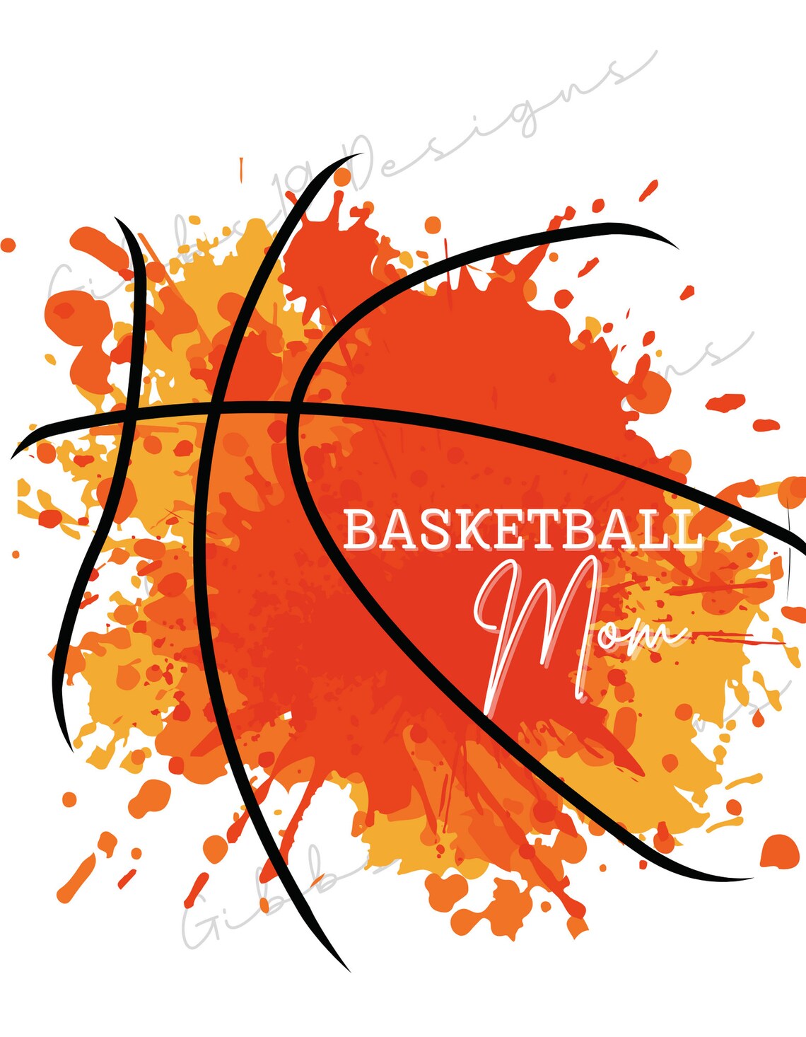 Splatter Basketball Mom/dad - Etsy