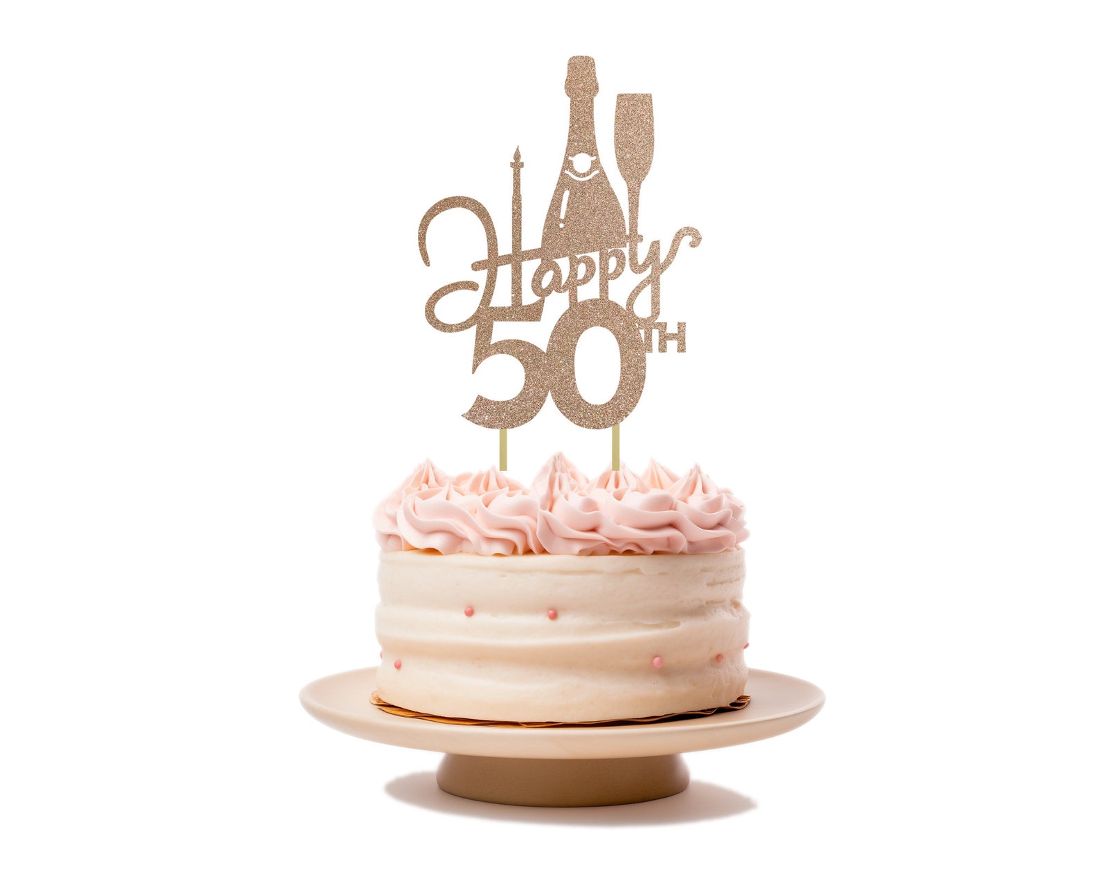 50th Birthday Svg Cake Topper Svg 50th Cake Topper Happy 50th Svg