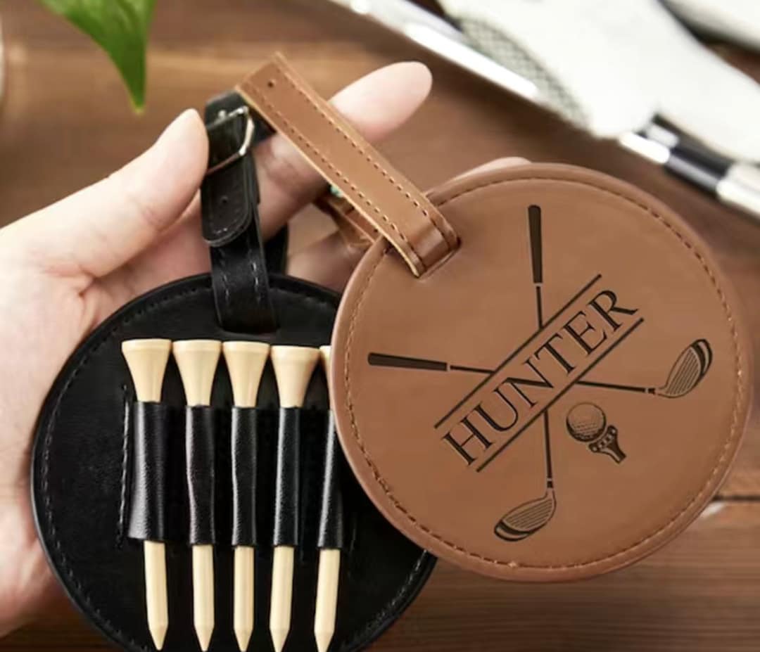 Personalized Pu Leather Golf Tee Storage Bag Custom - Etsy