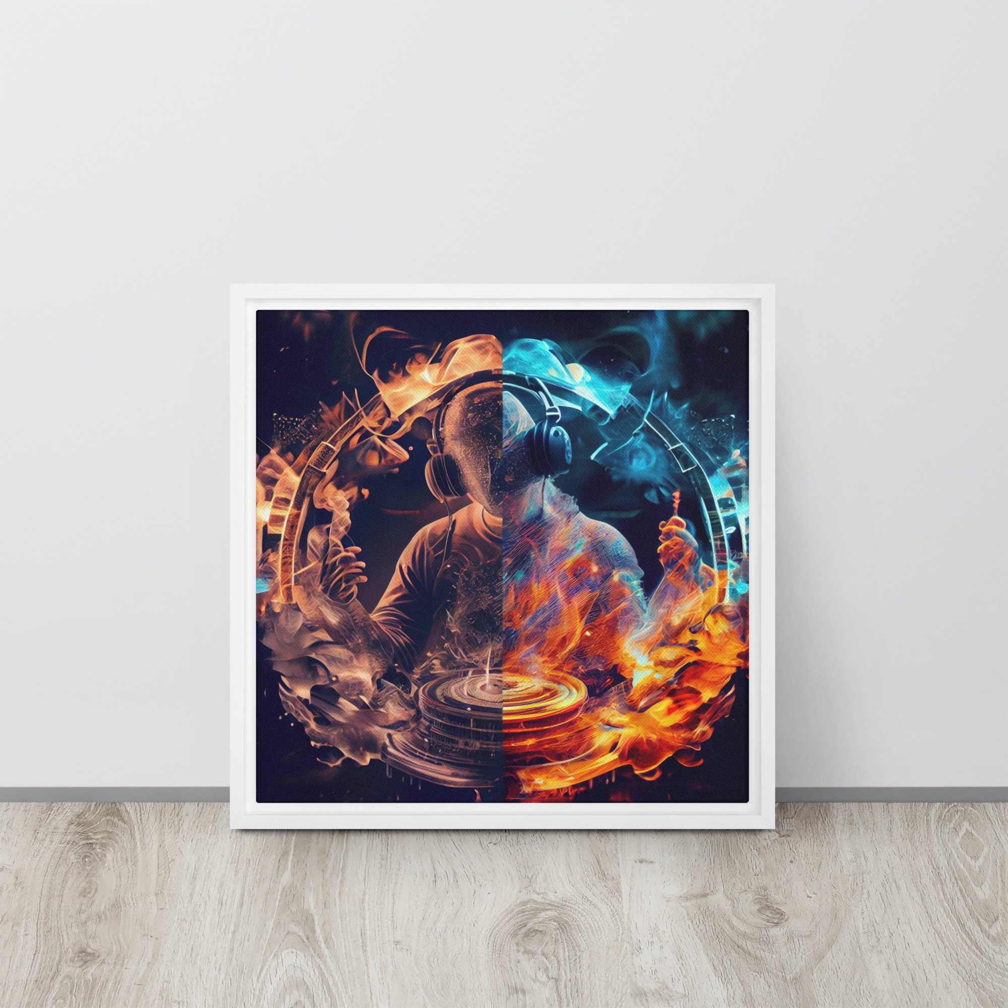 Soundwave Fusion Wall Hanging, Square, Abstract, Beautiful, Metal Art ...