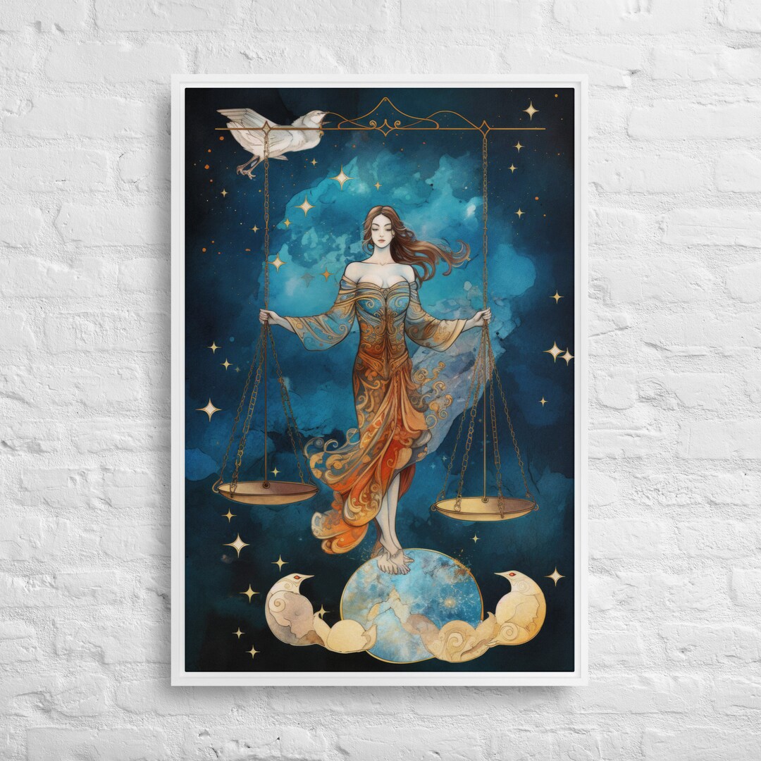 Libra Ethereal Scales Astrology, Zodiac, Star Sign, Wall Hanging, Large ...