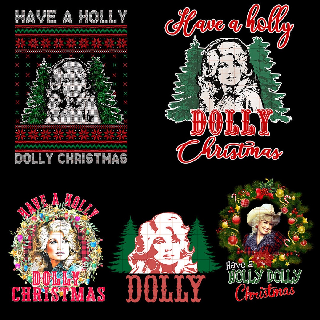 Have A Holly Dolly Christmas PNG Bundles Dolly Holly Png - Etsy