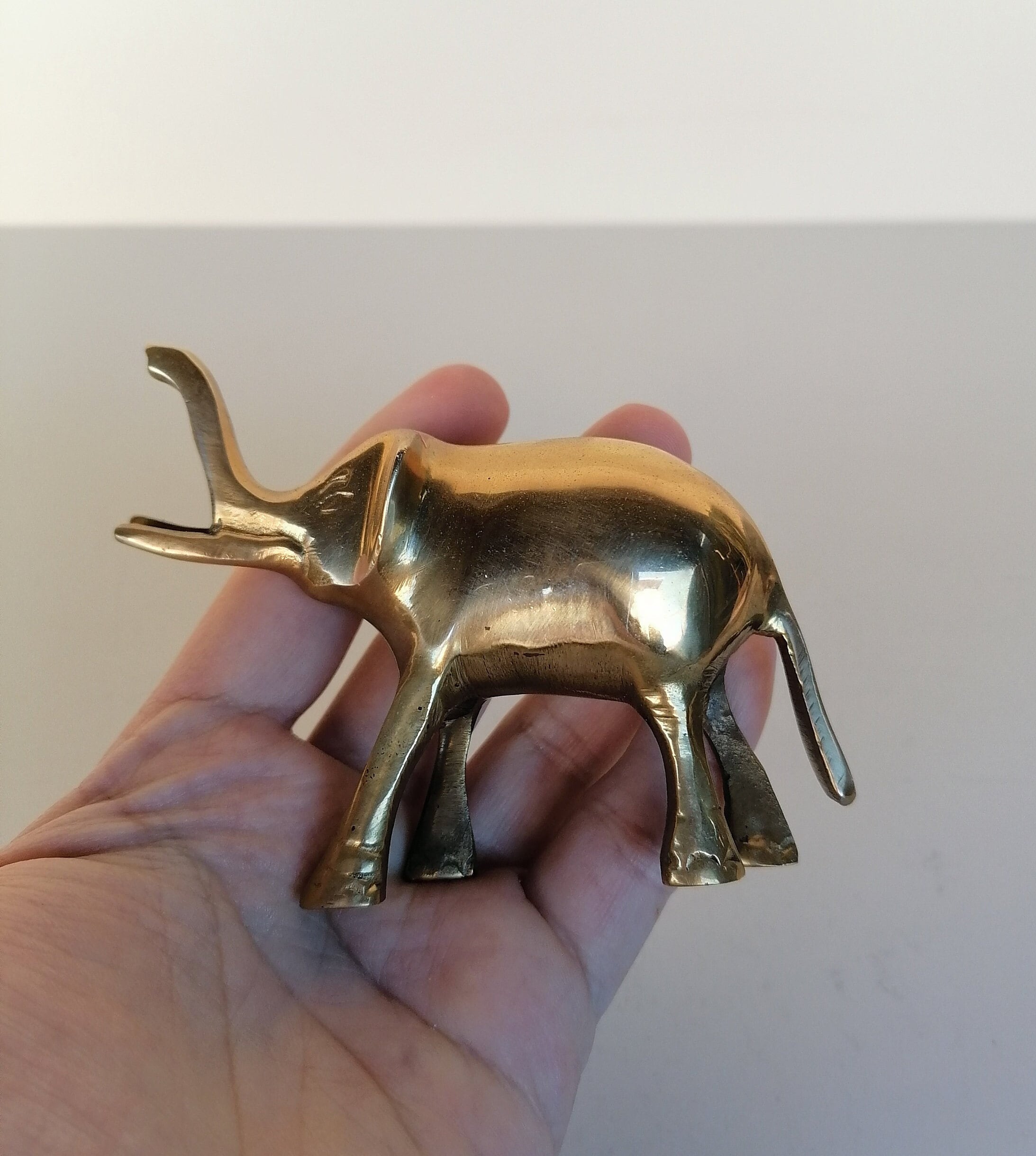 Vintage Brass Elephant Brass Animals Gift Figure Antique Ornament Retro ...