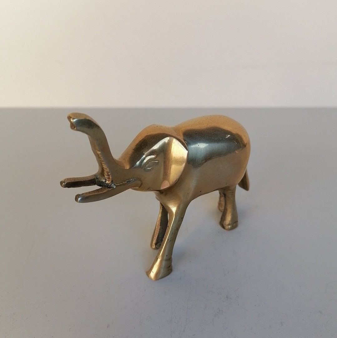 Vintage Brass Elephant Brass Animals Gift Figure Antique Ornament Retro ...