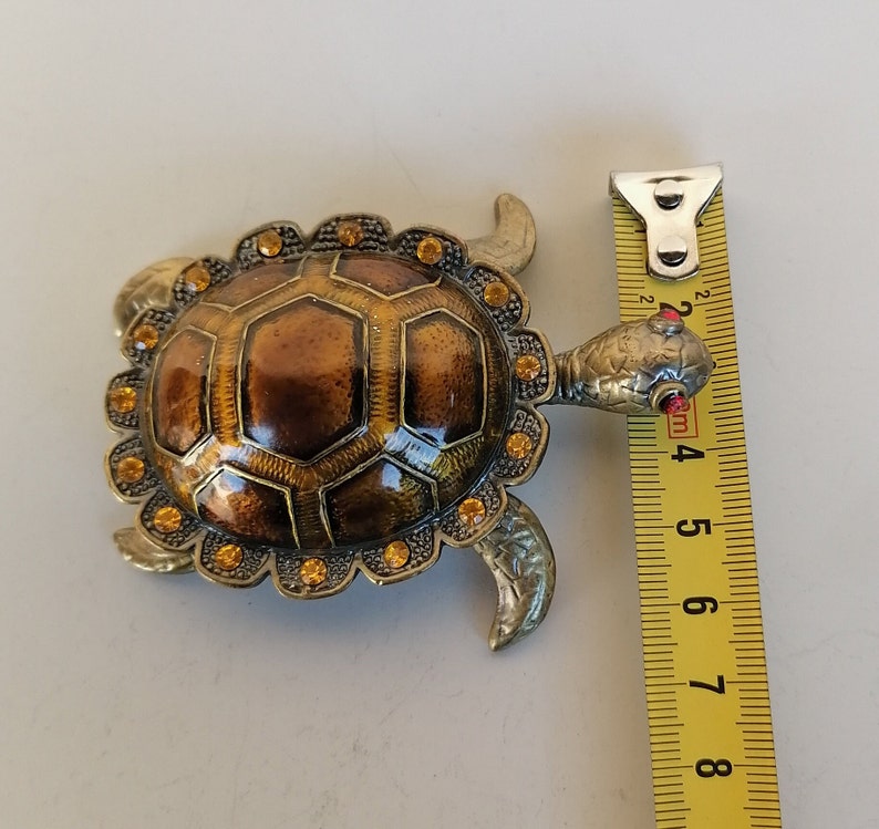 Vintage Brass Sea Turtle Animal Desktop Art , Brass Turtle Figurine ...