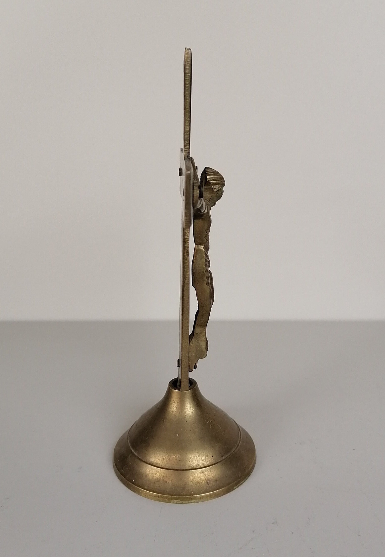 Vintage Brass Cross Crucifixion Cross Brass Table Cross Altar Brass ...