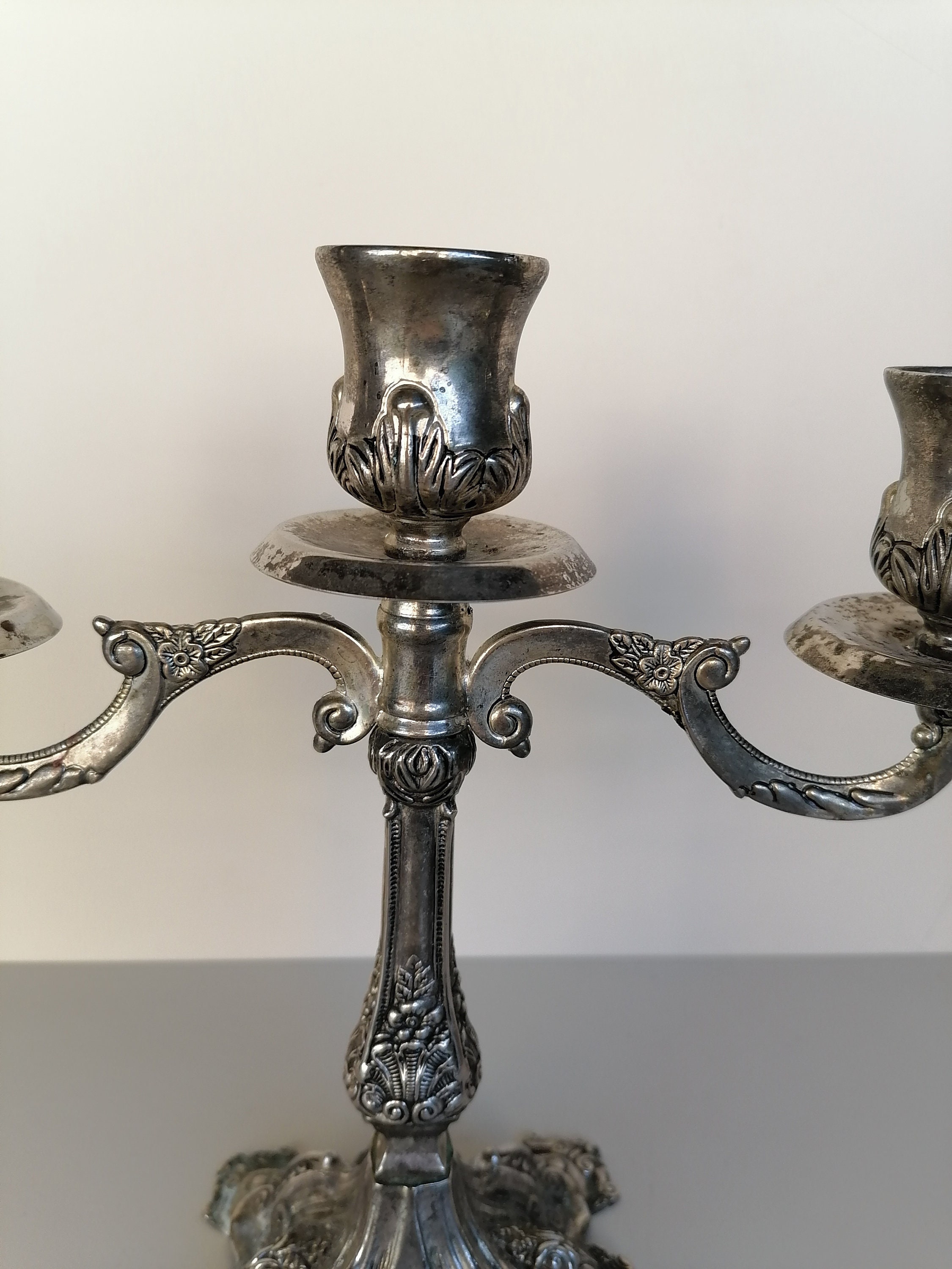 3 Arm Candle Holder Vintage Gothic Candle Holder Candelabra 3 Arm ...