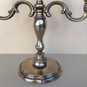 Vintage 3 Arm Silver Plated Candle Holder, Antique 3 Branch Candlestick, Candelabra, Candle ...