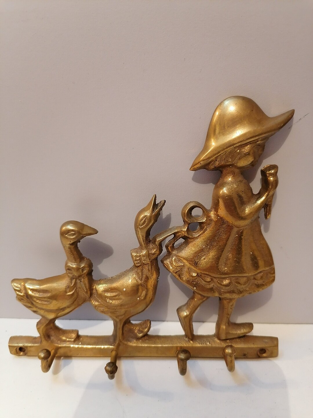 Vintage Duck Key Holder Brass Goose Vintage Key Holder Brass Duck Key ...