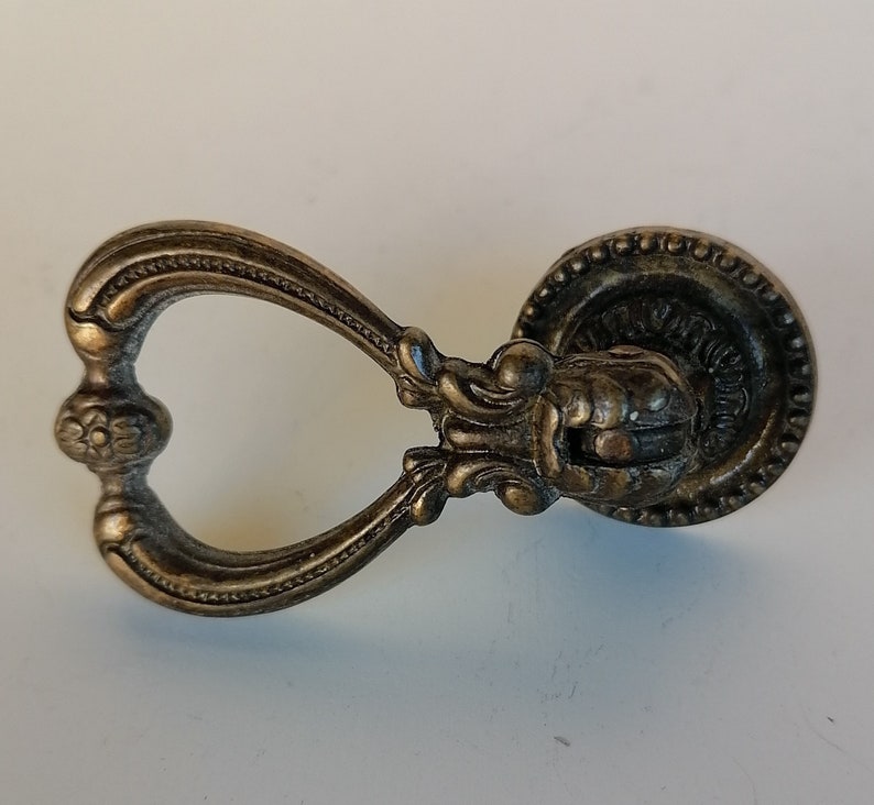 Antique Brass Drop Ring Pull Door Handle Drawer Vintage Furniture Cabinet Knobs /cabinet ...