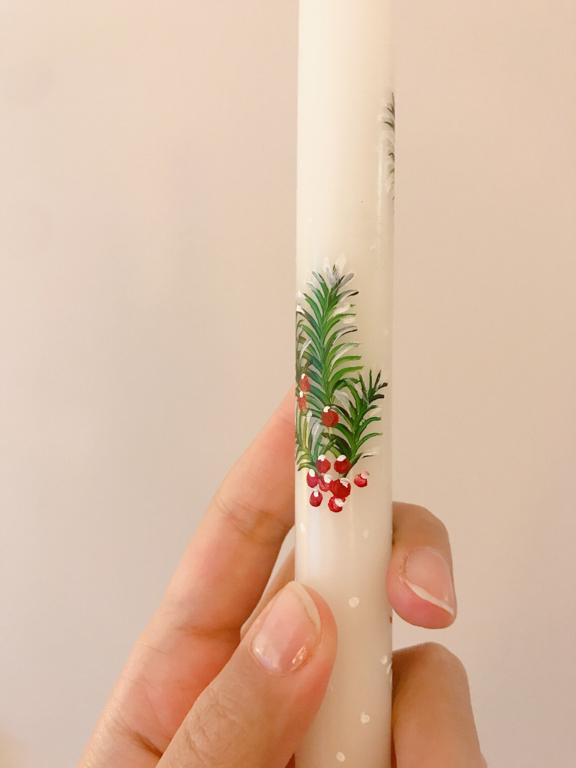 Handpainted Candle - Etsy