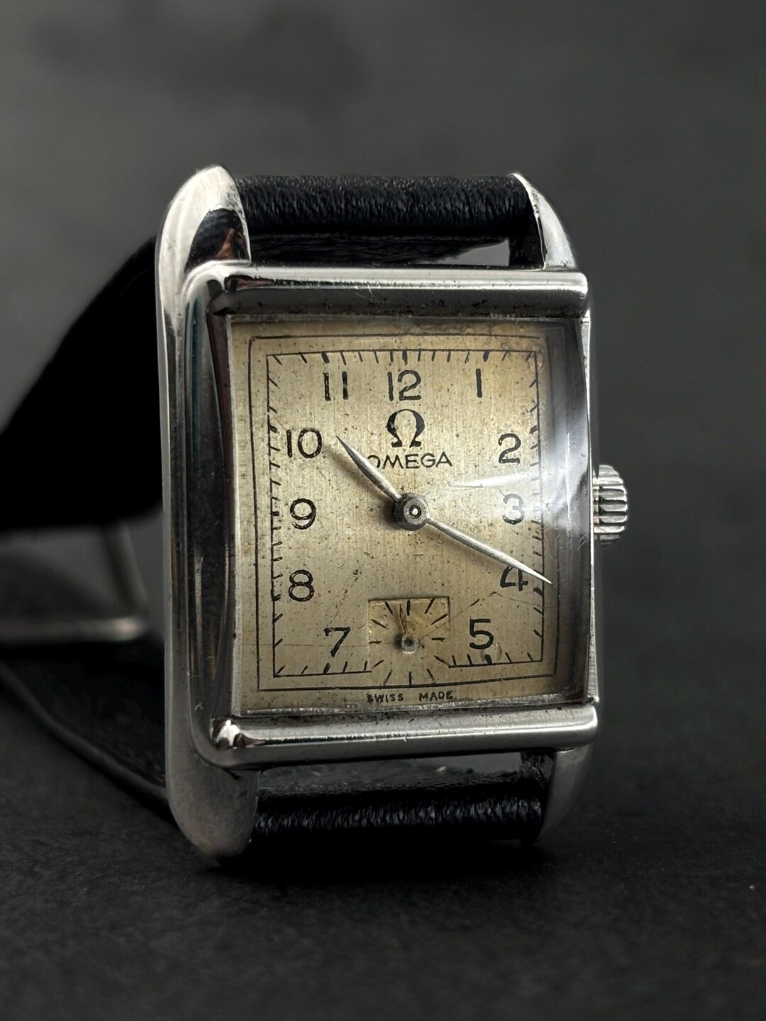 Vintage Omega Tank Watch 1930s Subsecond - Etsy