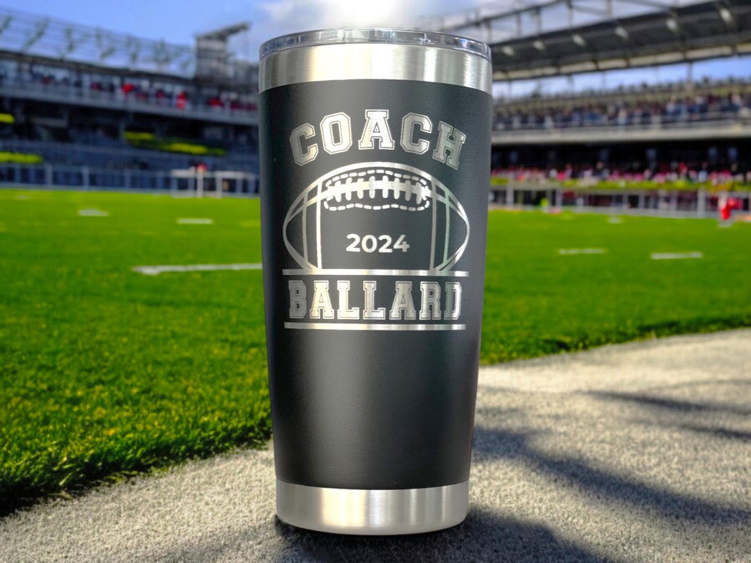Personalized Football Coach Tumbler Double Sided - Football Team Gift ...