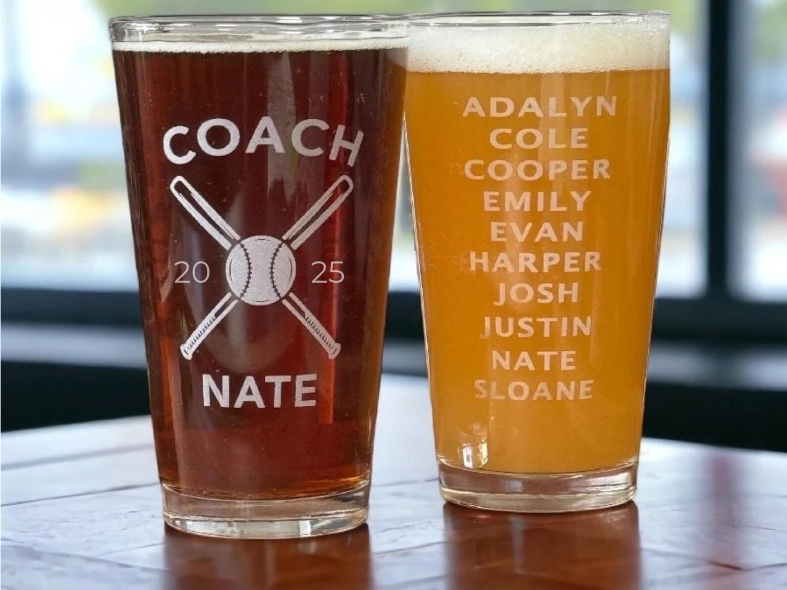 Custom Baseball Coach Pint Glass – Team Gift, Engraved - Etsy