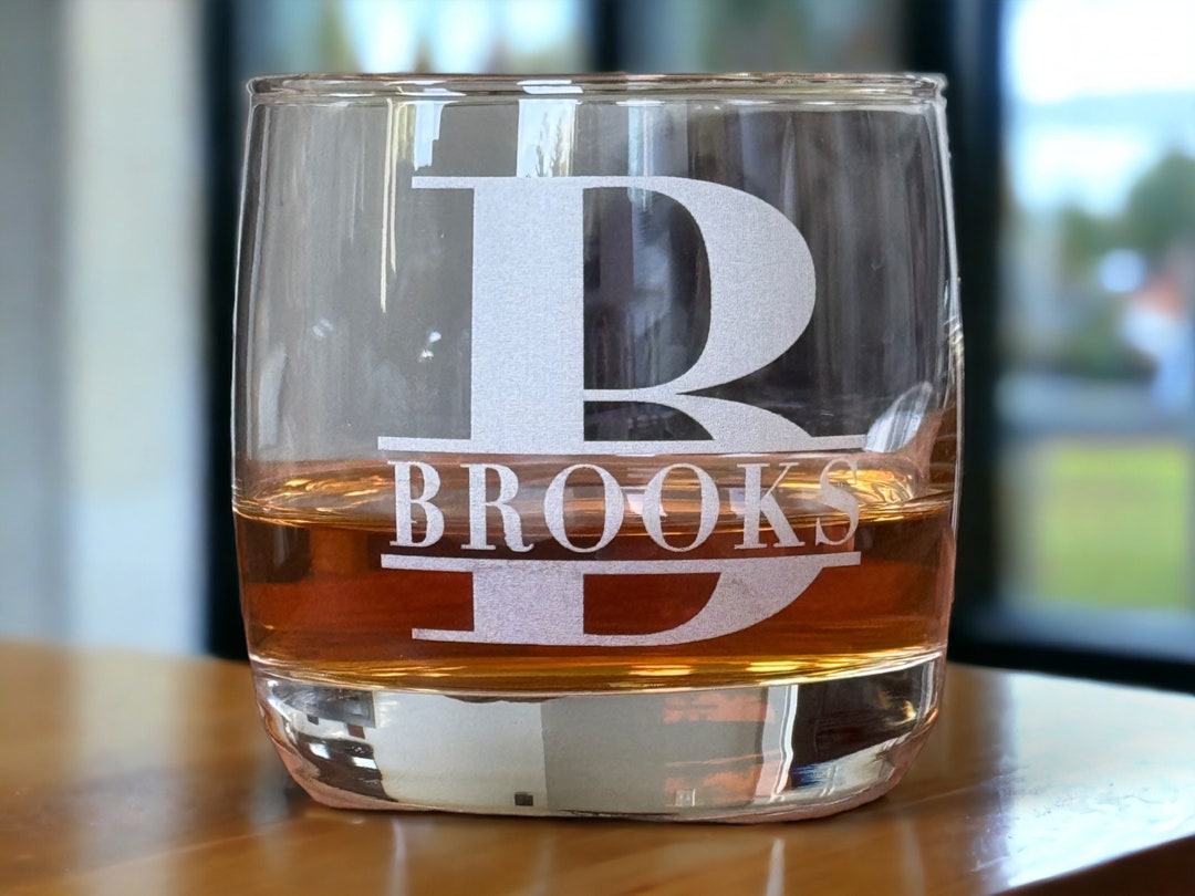 Personalized Monogram 10oz Rock Glass for Husband, Custom Rocks Glass ...