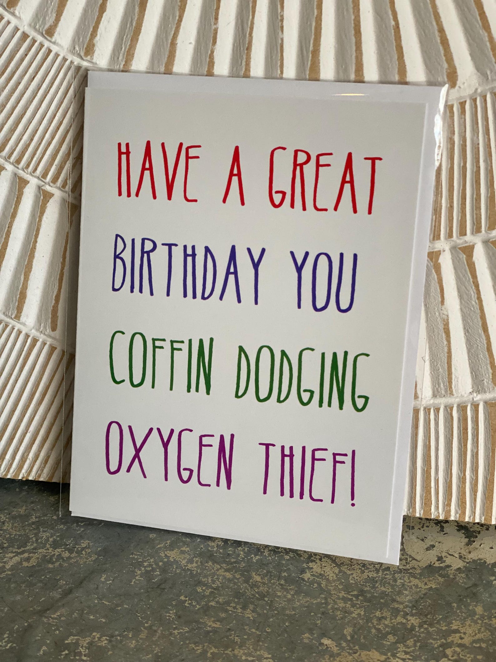 Coffin Dodging Oxygen Thief Greeting Card - Etsy