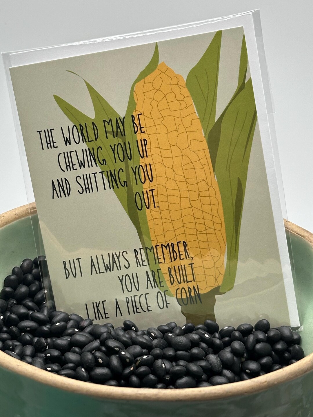Built Like Corn Greeting Card - Etsy