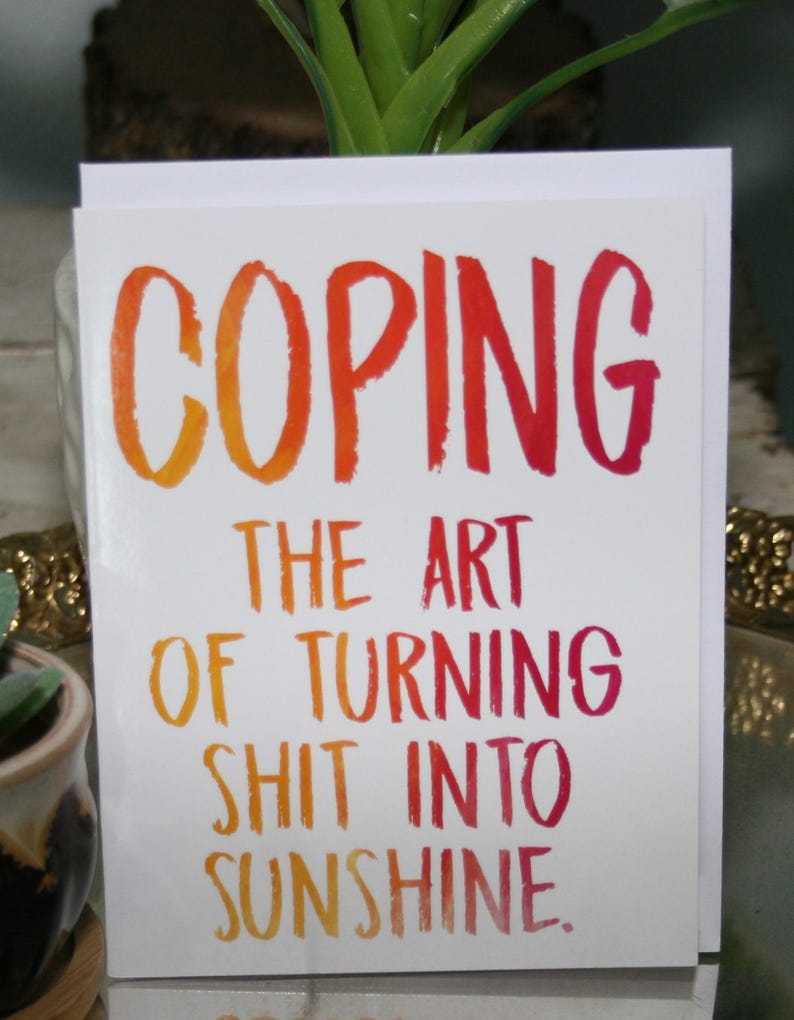 Coping Greeting Card - Etsy