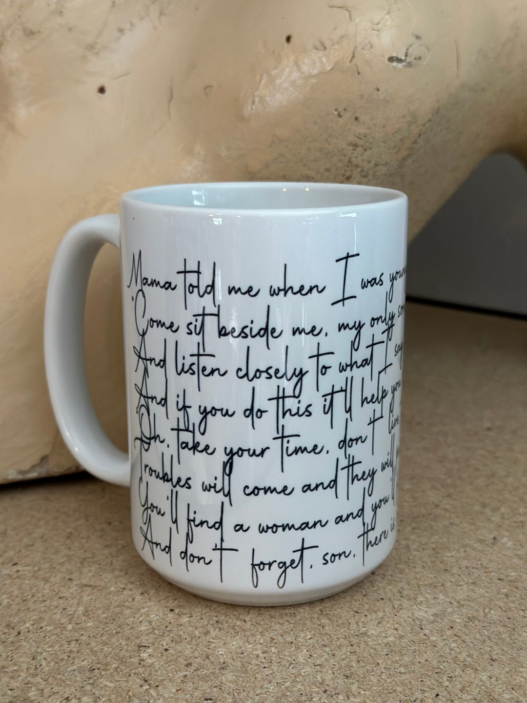 Simple Man Lyrics 15oz Ceramic Coffee Mug - Etsy