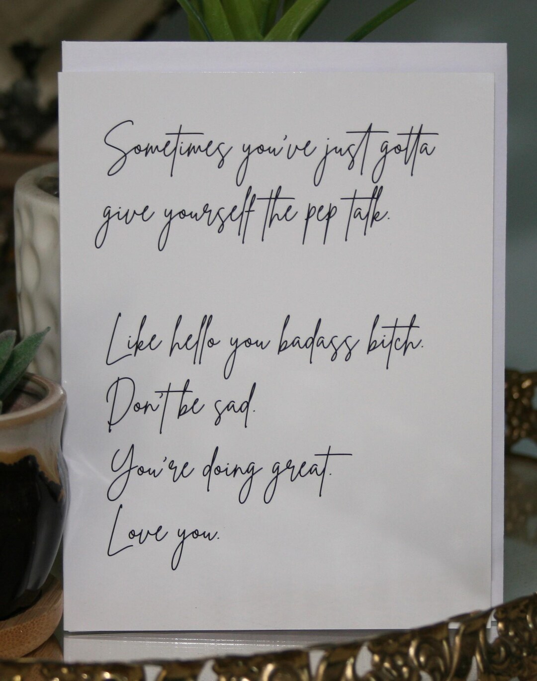 A Pep Talk Greeting Card - Etsy