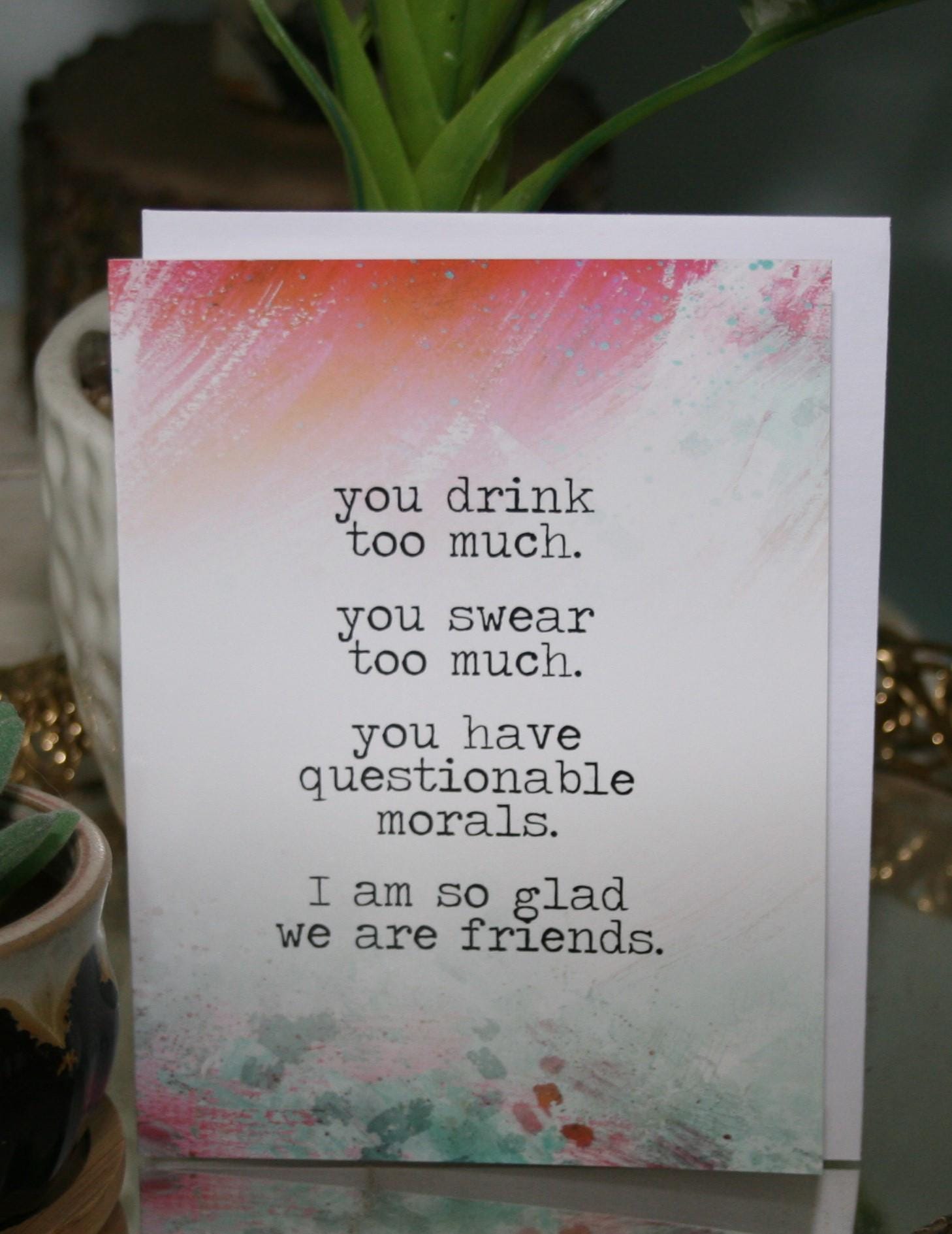 Glad We Are Friends Greeting Card - Etsy