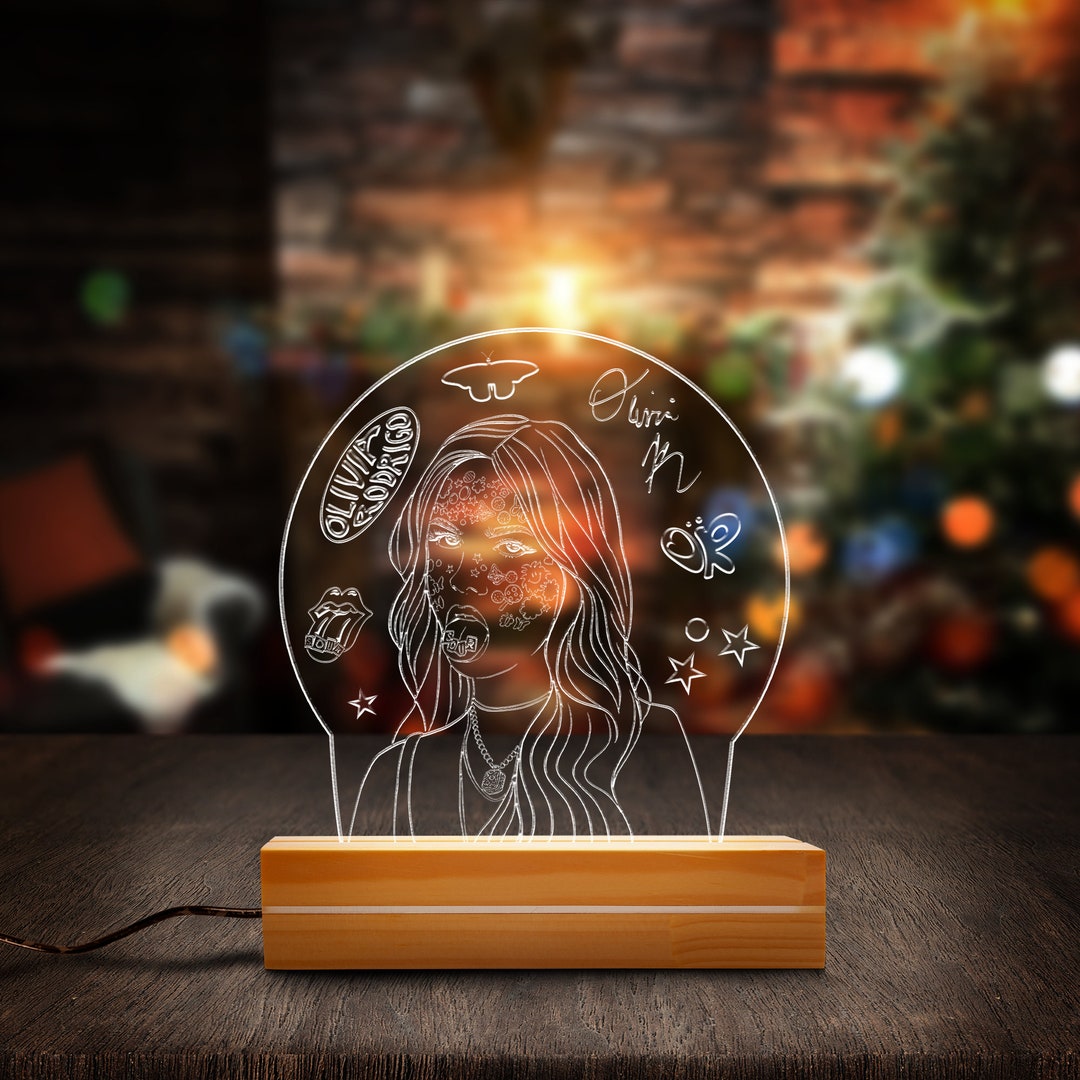 Olivia Rodrigo Custom 3D Photo Lamp, Custom Photo Night Light, Guts ...
